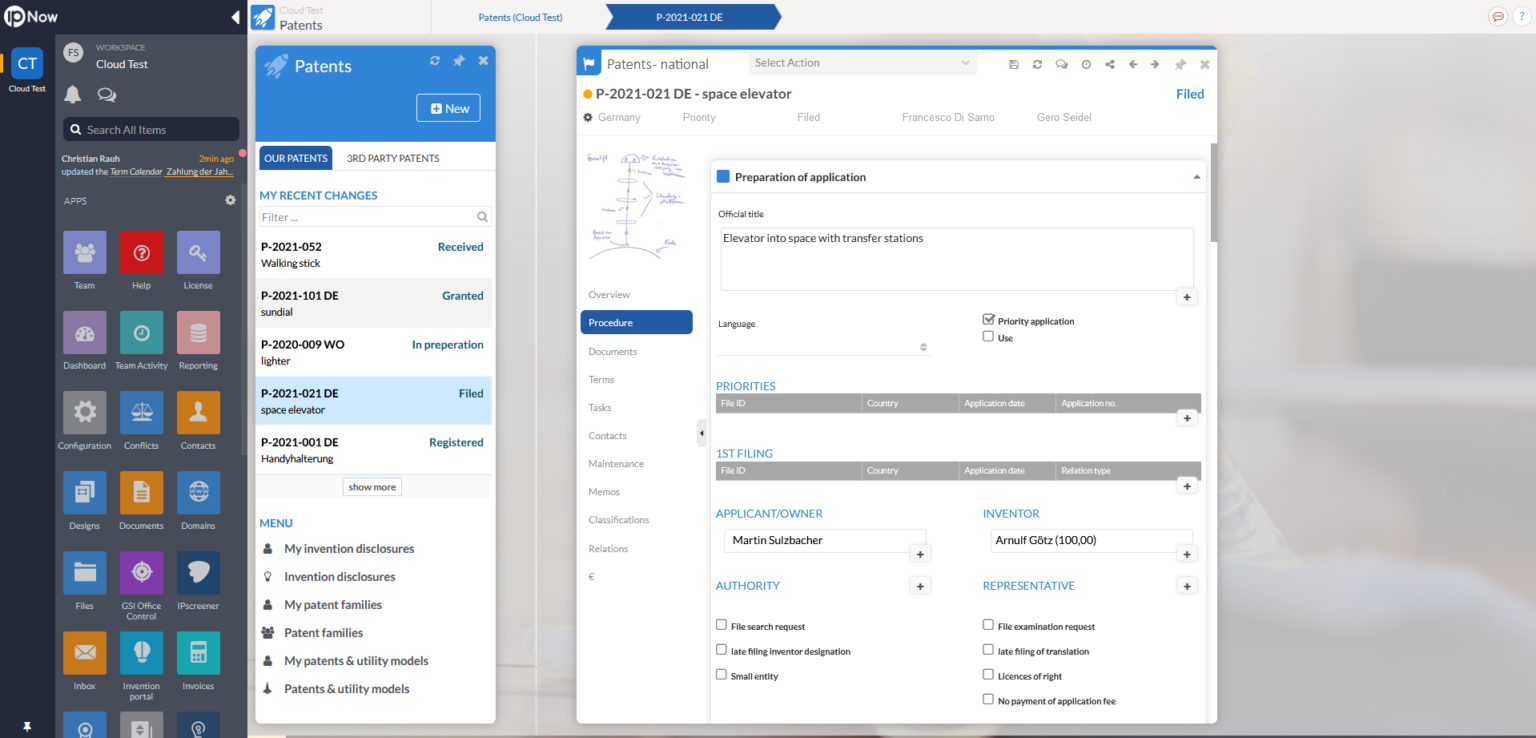 IP Now - our cloud-based IP management software